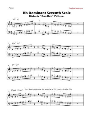 Dominant 7th Scales for Jazz Band | Band Warmups