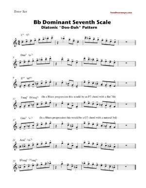 Dominant 7th Scales for Jazz Band | Band Warmups